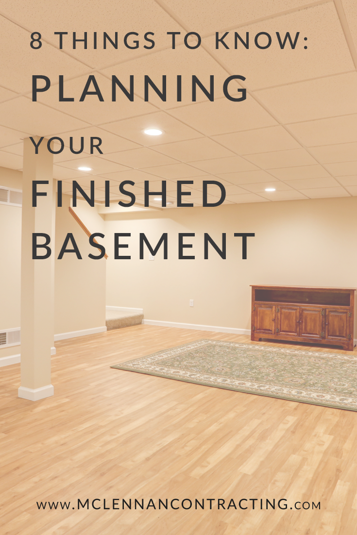 8 Important Things to Know When Planning Your Finished Basement